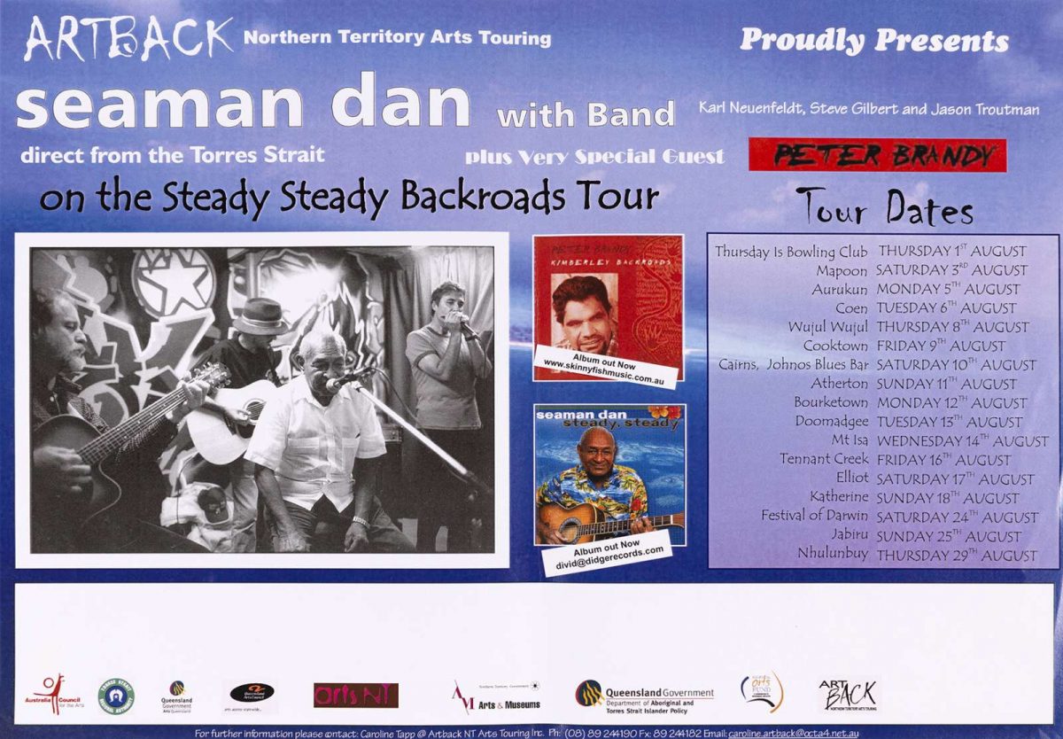 Seaman Dan with Band on the Steady Steady Backroads Tour - Artback NT